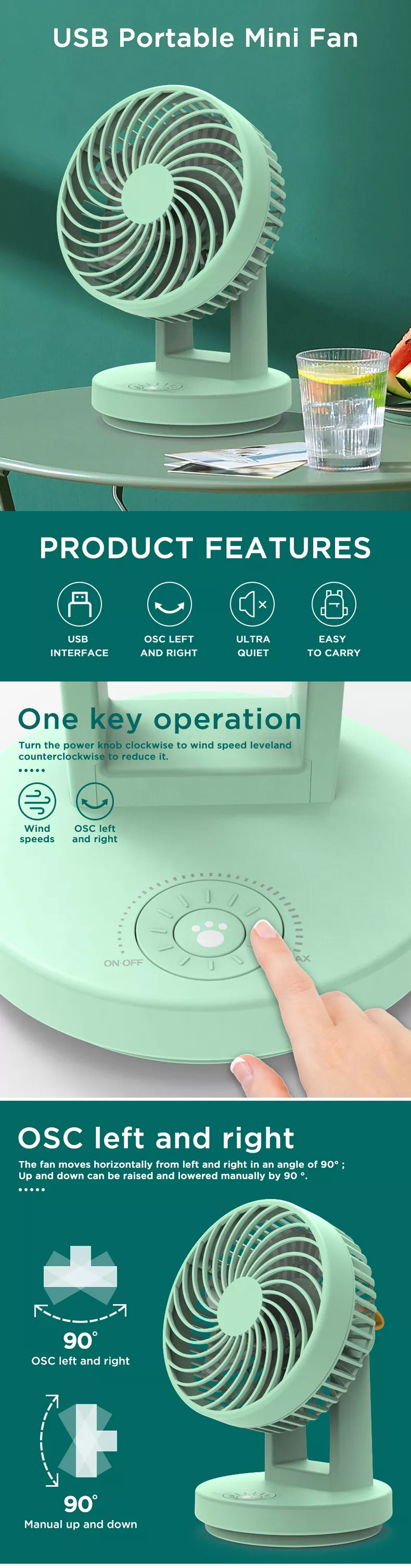 High Quality Home Rechargeable Shaking Head Fan Usb Rechargeable Fan ...