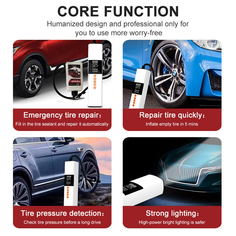 Car Emergency Kits Intelligent Digital Car Tire Air Inflator Automatic ...