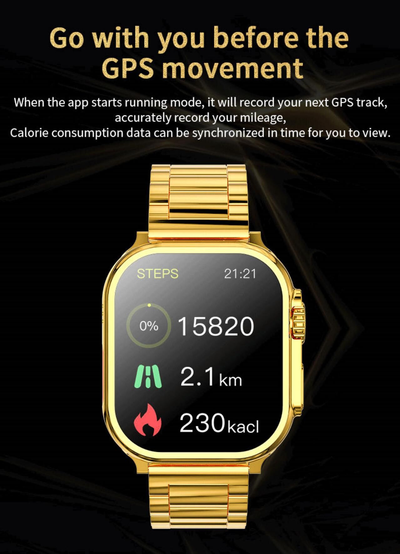 Buy Wholesale China 1.91inch Smart Watch 24k Ultra S9 Max Golden Smart ...