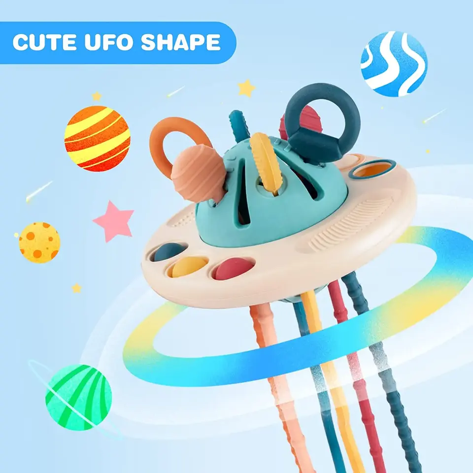 Buy Wholesale China Ufo Pulling Toy Ball With Hole String Baby Sensory ...
