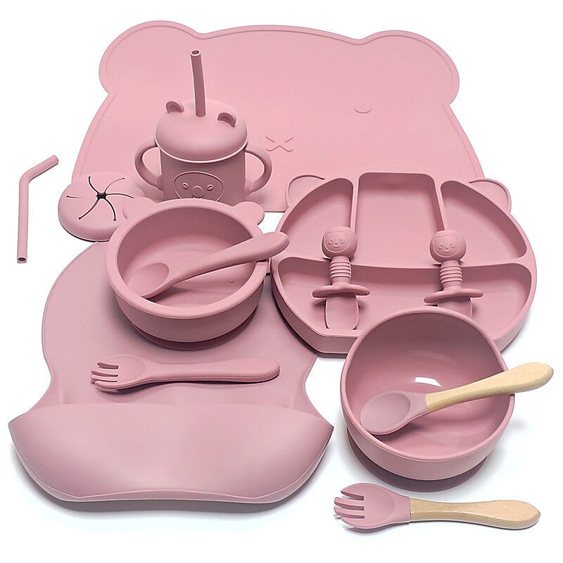 Buy Wholesale China Hot Sell Bear Shape 14 Pcs Baby Feeding Tableware ...