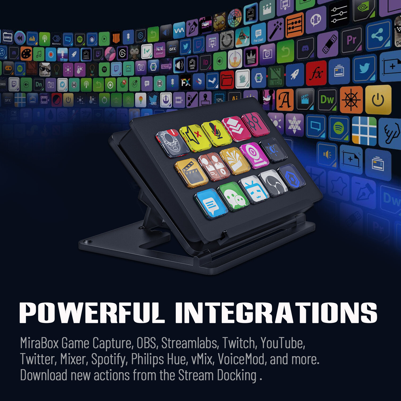 Buy Wholesale China 15 Lcd Keyboards Smart Home Stream Dock Customized ...