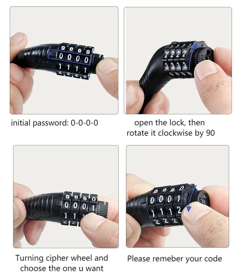 Buy Wholesale China U Bike Chain Lock 5 Digit Combination Heavy Duty ...