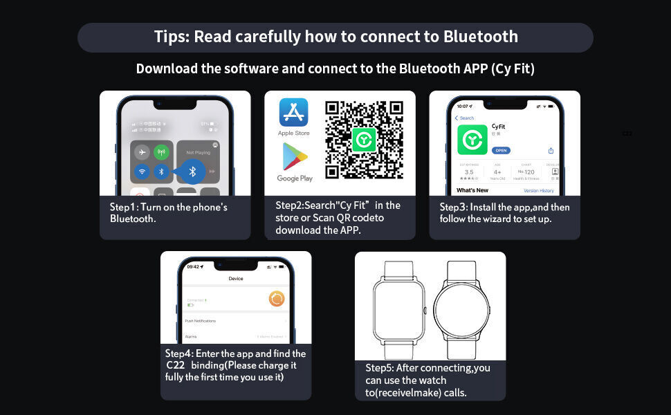 Buy Wholesale China C22 Sport Smart Watch 1.6inch Round 4gb Large ...