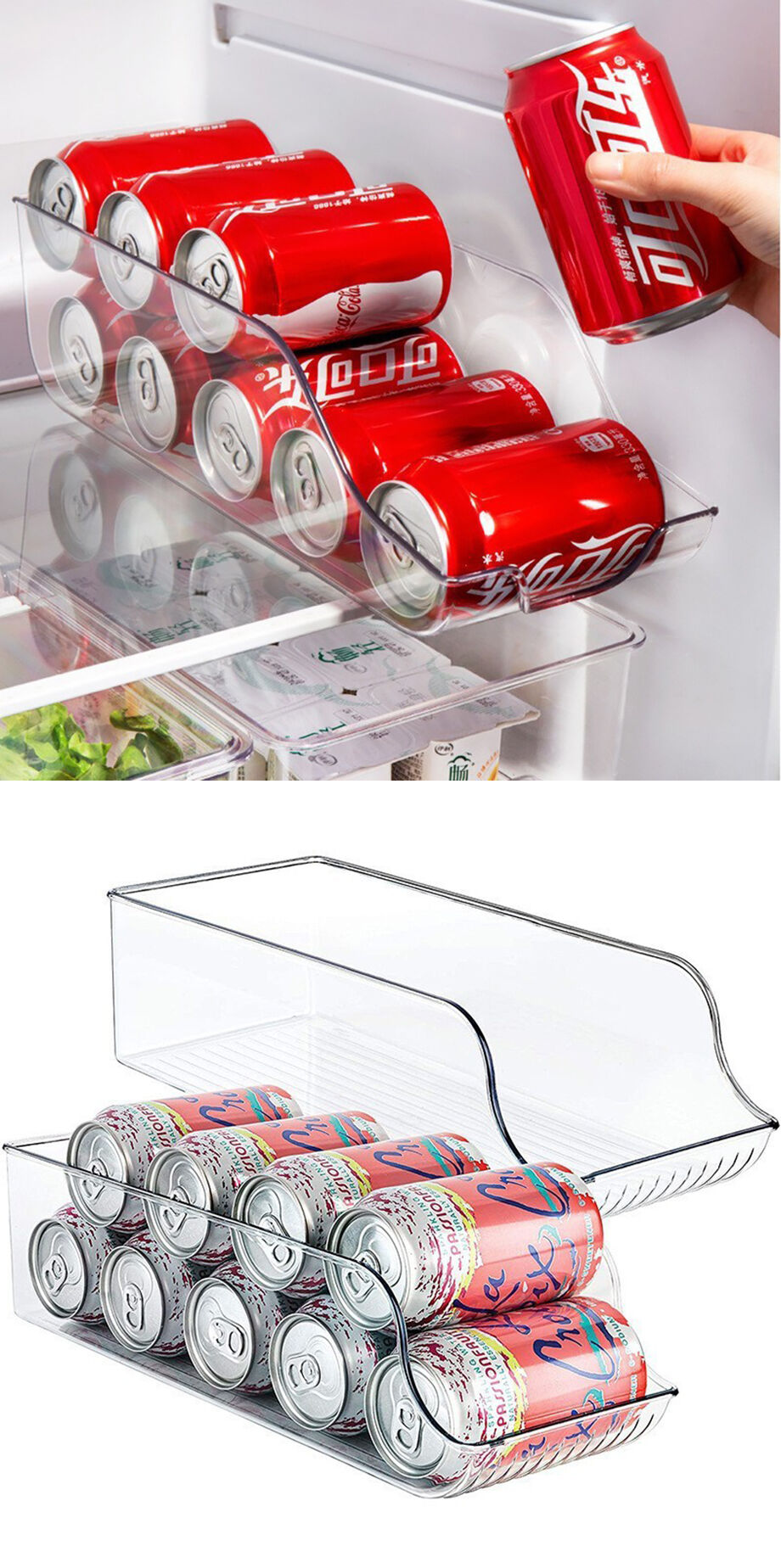 Buy Wholesale China Refrigerator Organizer Bin Clear Stackable Beverage ...