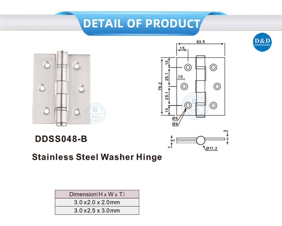 New Design 3 X 2 Stainless Steel 2 Ball Bearing Flat Tip And Loose Pin ...