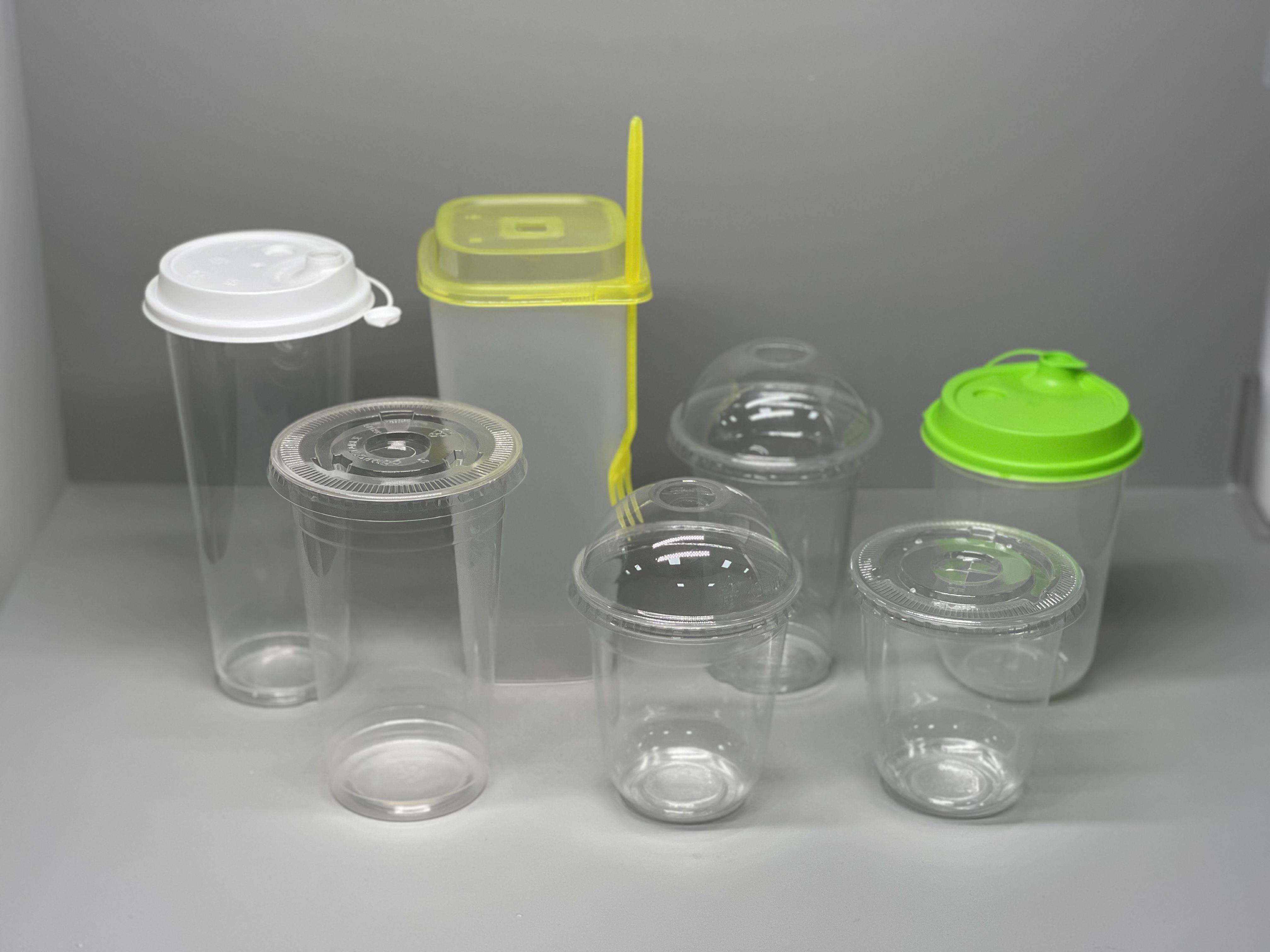 7 8 9 10 12 16 20 Oz Disposable Plastic Pet Cup With Dome Flat Lid ...