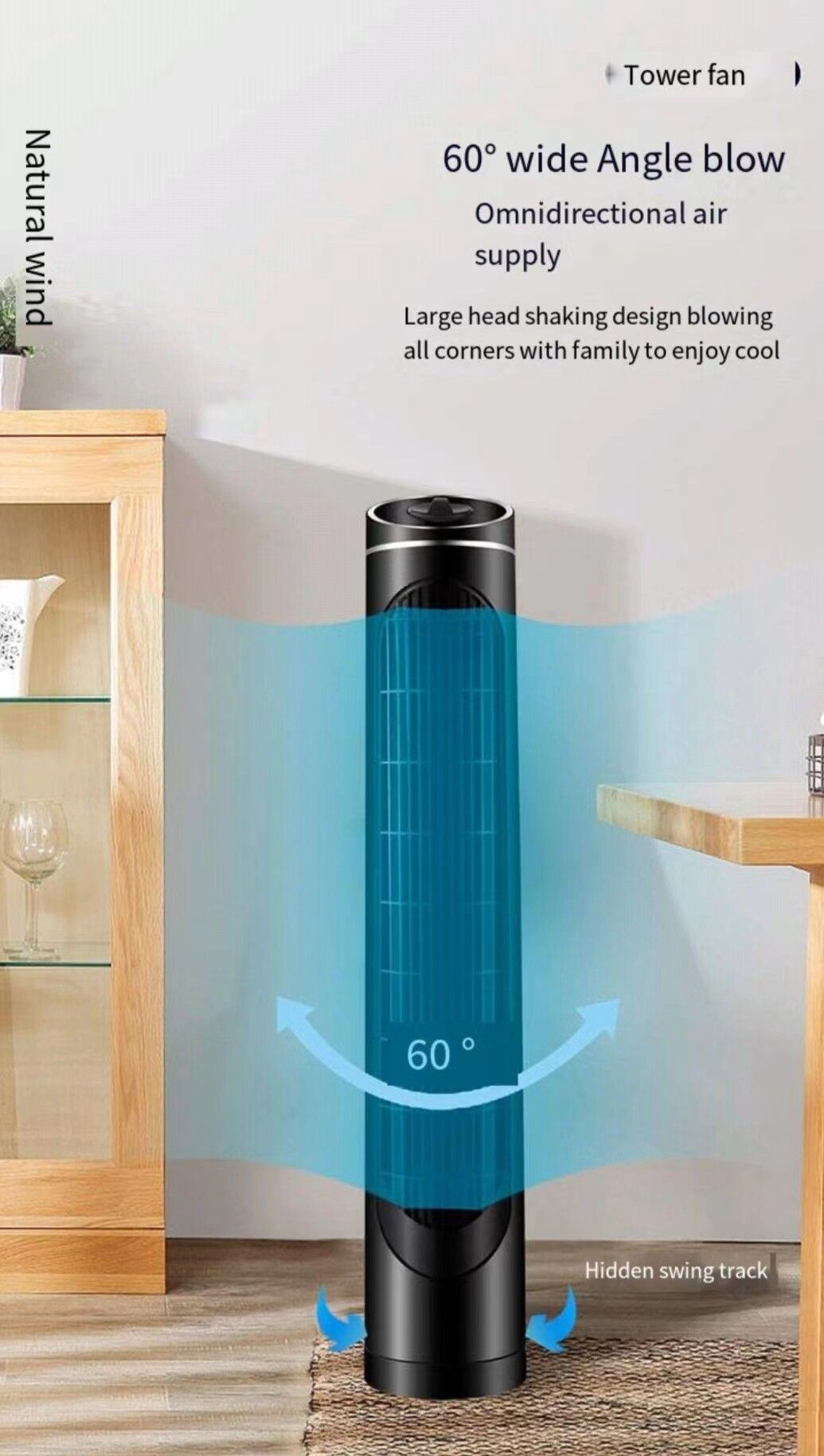 14" Timing And Oscillation Function Electric Mini Tower Fan - China ...