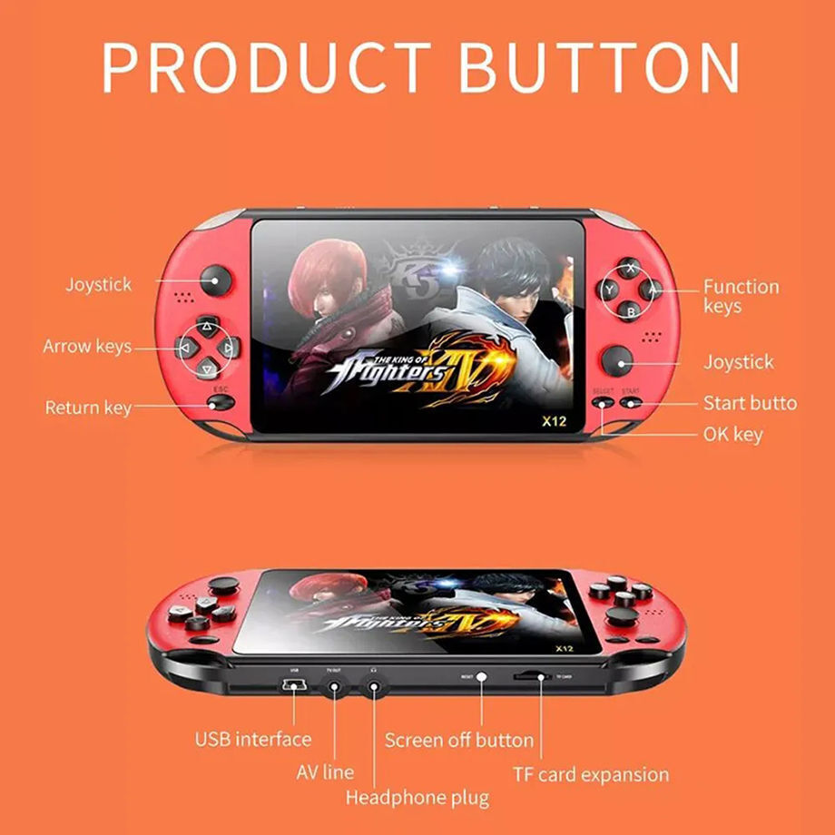 Buy Wholesale China X12 5.1 Inch Handheld Video Game Console 8gb Built ...