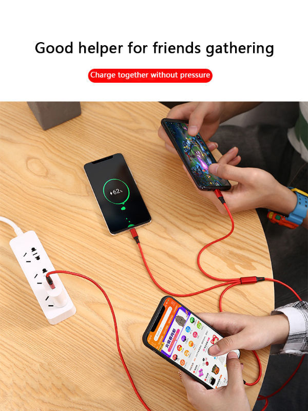 Buy Wholesale China 3 In 1 Charging Cable For Android Iphone Usb 2.0 ...