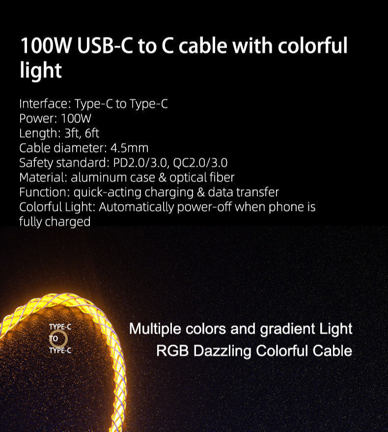 Buy Wholesale China Yellowknife Flowing Light Usb Data Cable Led Light ...