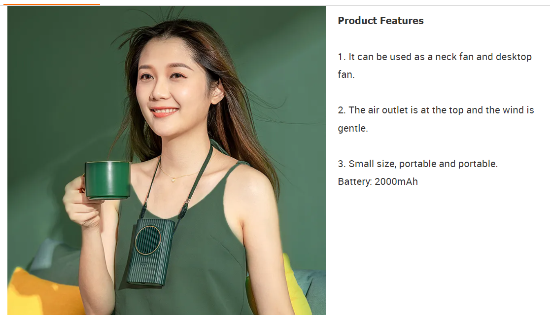 Buy Wholesale Hong Kong SAR Handheld Fan Portable Neck Mini Fan ...