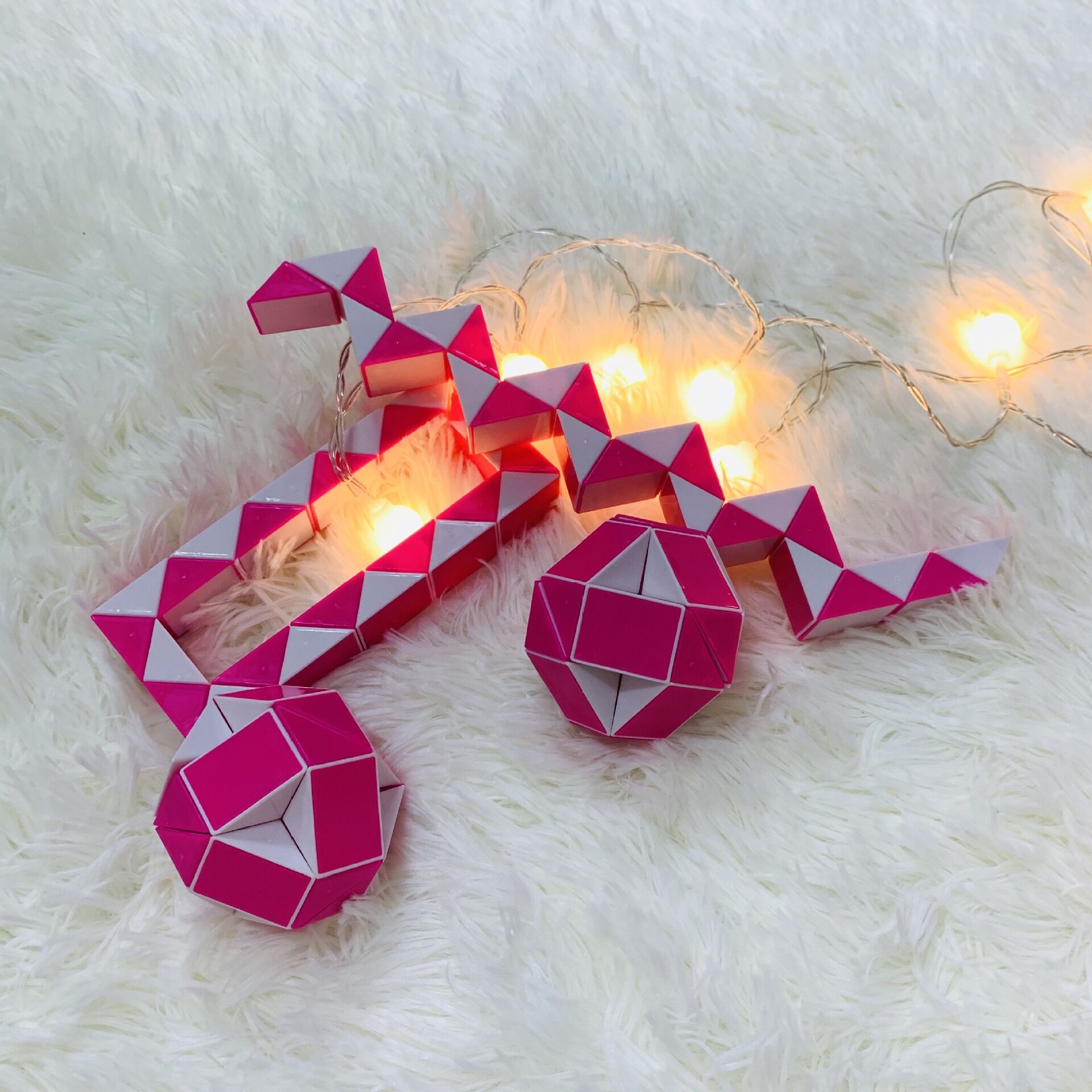 Brain Teaser Puzzle Folding Magical Cube Snake Cube Magic Ruler Fidget ...