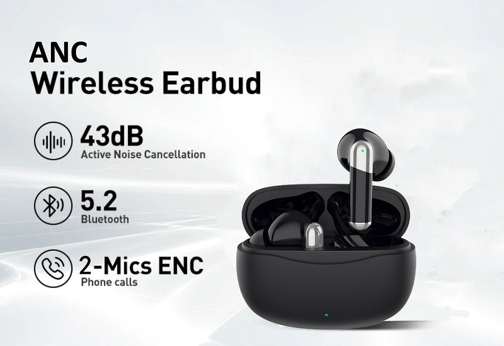 New Anc Dual Mic Enc Bluetooth 5.3 Tws Earbuds With Charging Case ...