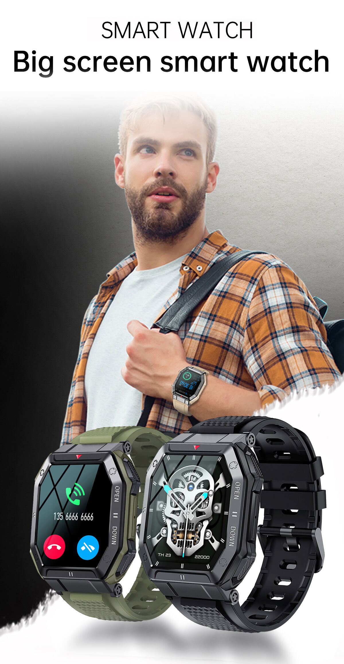 Buy Wholesale China New Fashion 1.85 Inch Ip68 Waterproof Smart Watch ...