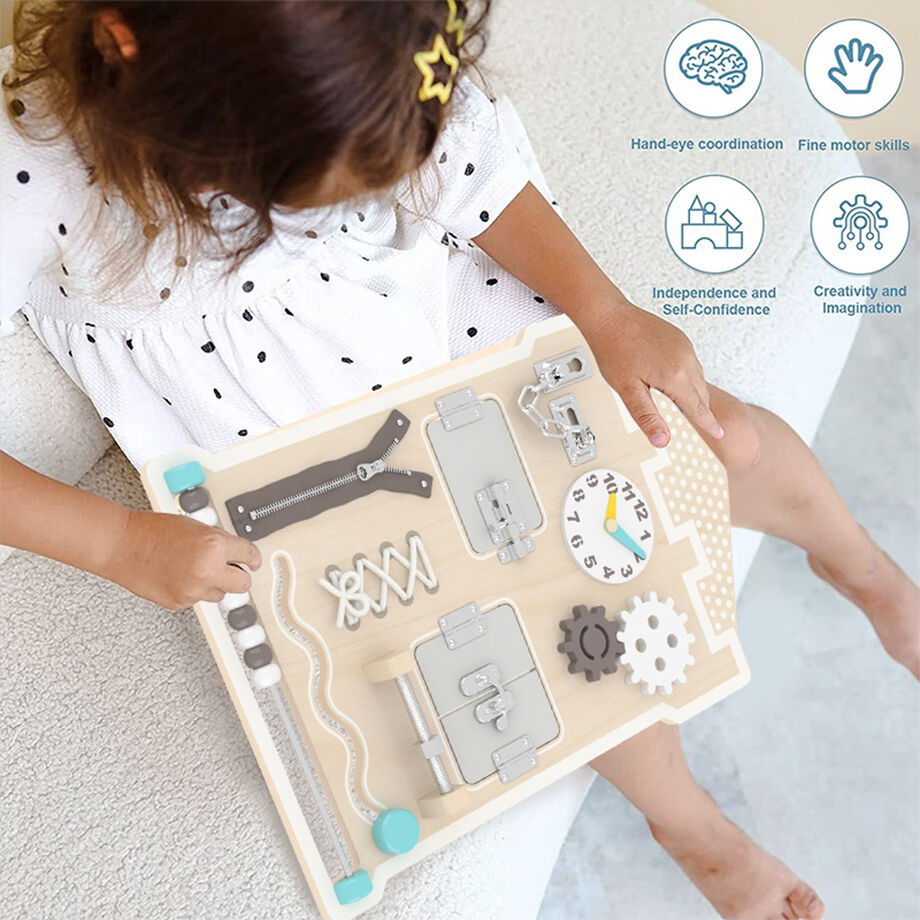 Montessori Earlier Education Wooden Activity Board Learning Education ...