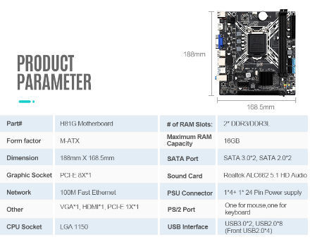 Buy China Wholesale H81g Computer Motherboards 1150-pin 100m Ddr3 H81 ...