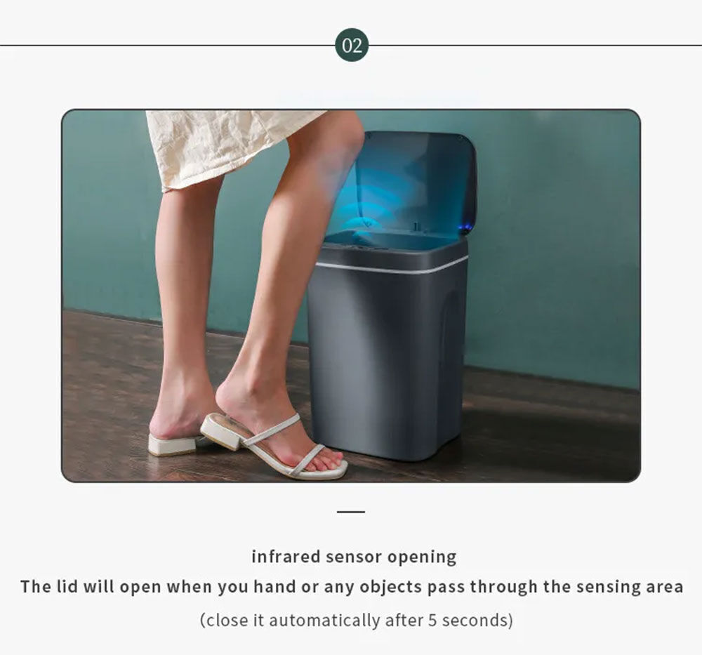 Buy China Wholesale 12l Automatic Operation Smart Nordic Trash Bin ...