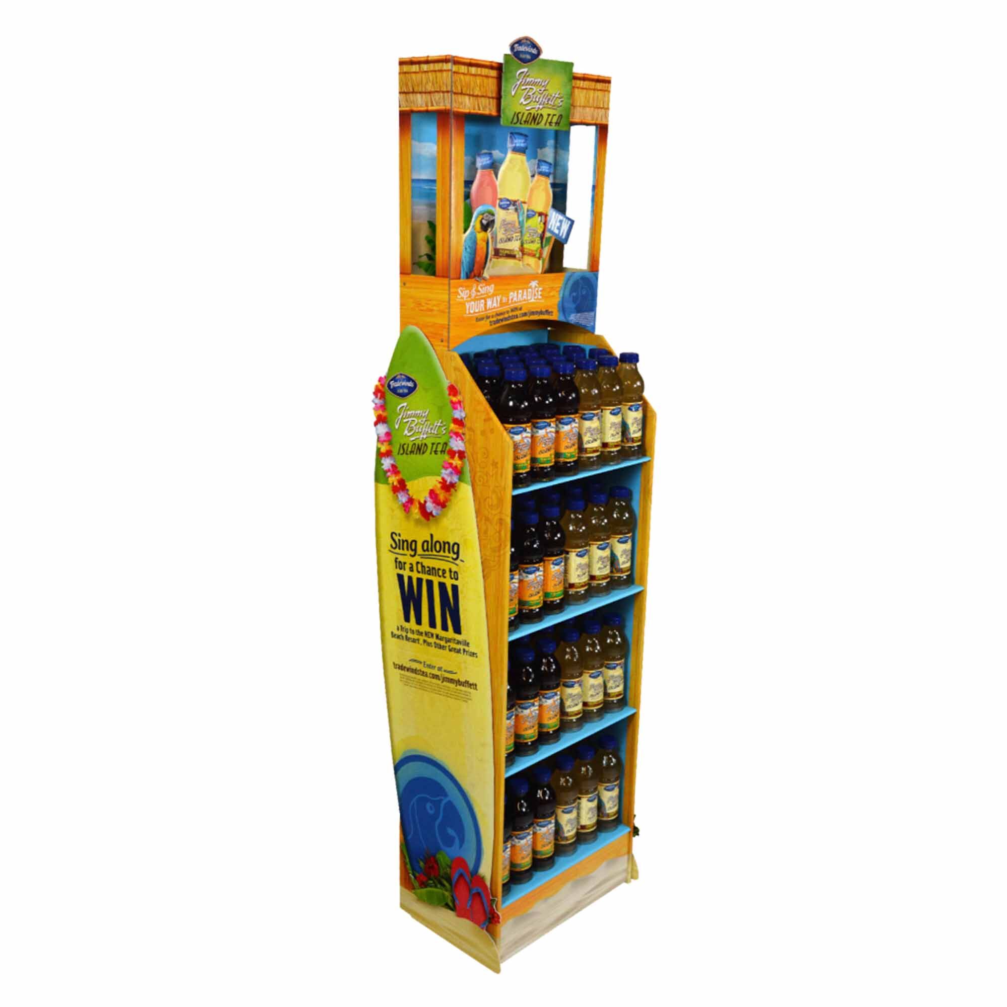 Cardboard Beverage Display Stand Pop Floor Display Rack For Energy ...