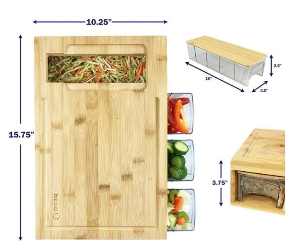 Buy Wholesale China Multi Use Kitchen Bamboo Cutting Board With Food ...