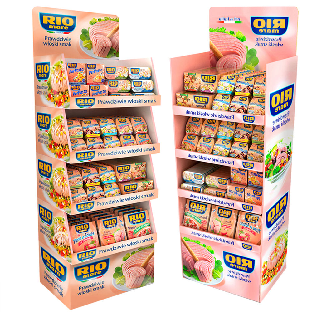 Pop Floor Water Bottle Display Stand Cardboard Display Shelves With ...