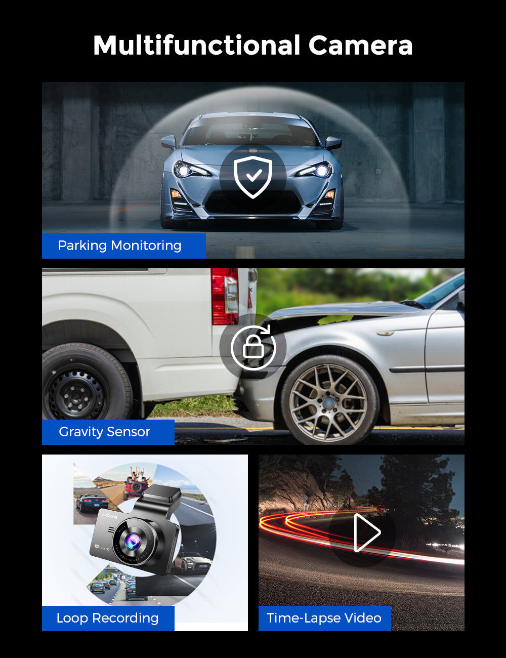 Buy Wholesale China Azdome M63 Lite Dual Dashboard Camera Front 2k And ...