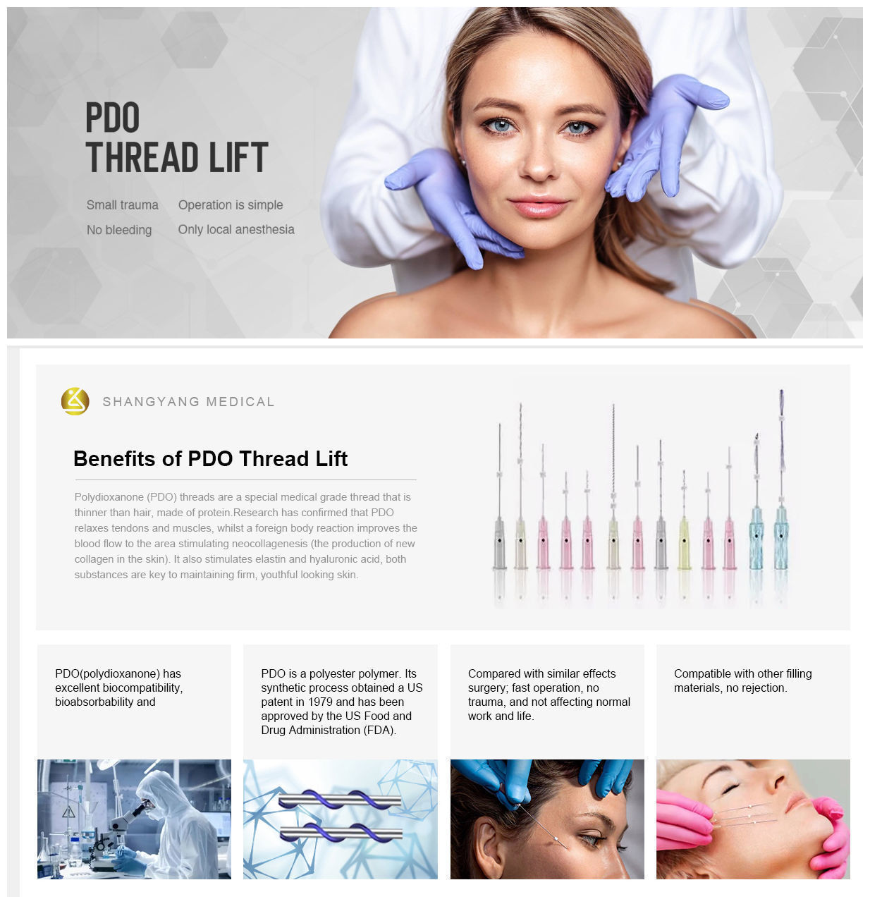 Buy Wholesale China Pdo Threads Multi 21 G 38mm L Needle Pdo Threads For Eye Pdo Threads Pdo ...