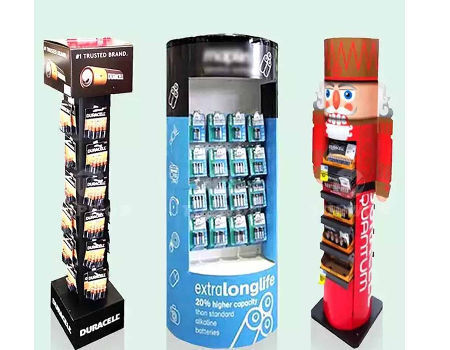 Battery Display Stand Pos Pop Floor Display Rack Retail Display Shipper ...