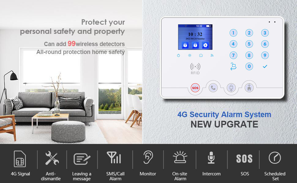 Buy Wholesale China 4g Wifi Tuya Smart Home Security Alarm System Gsm ...