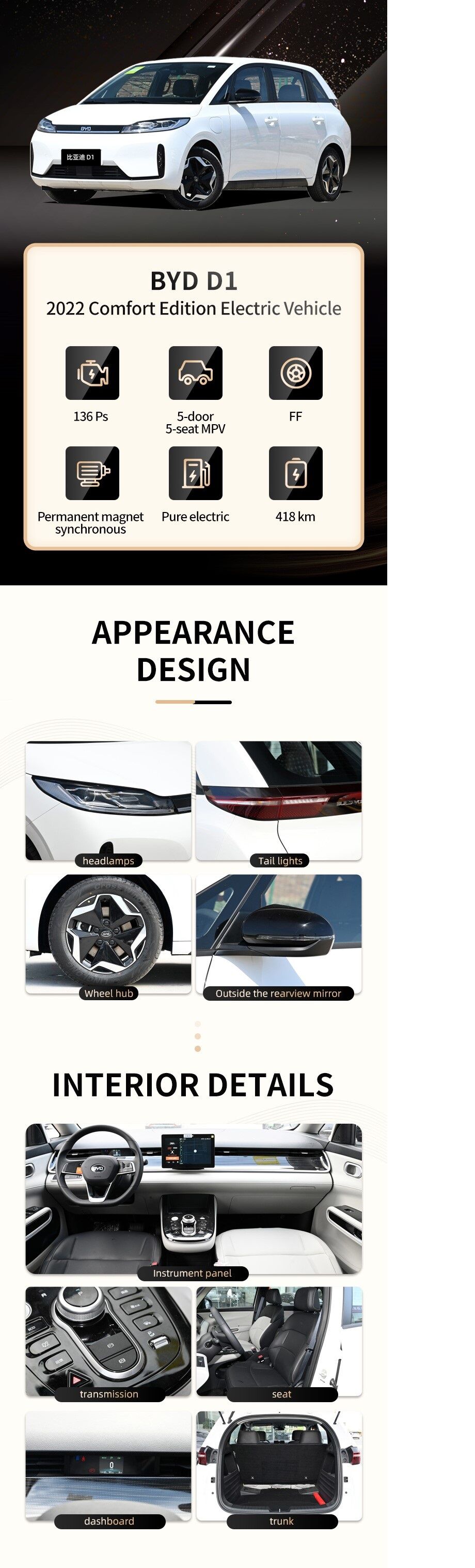 Buy Wholesale China Byd D1 - высокоскоростные электромобили новых ...