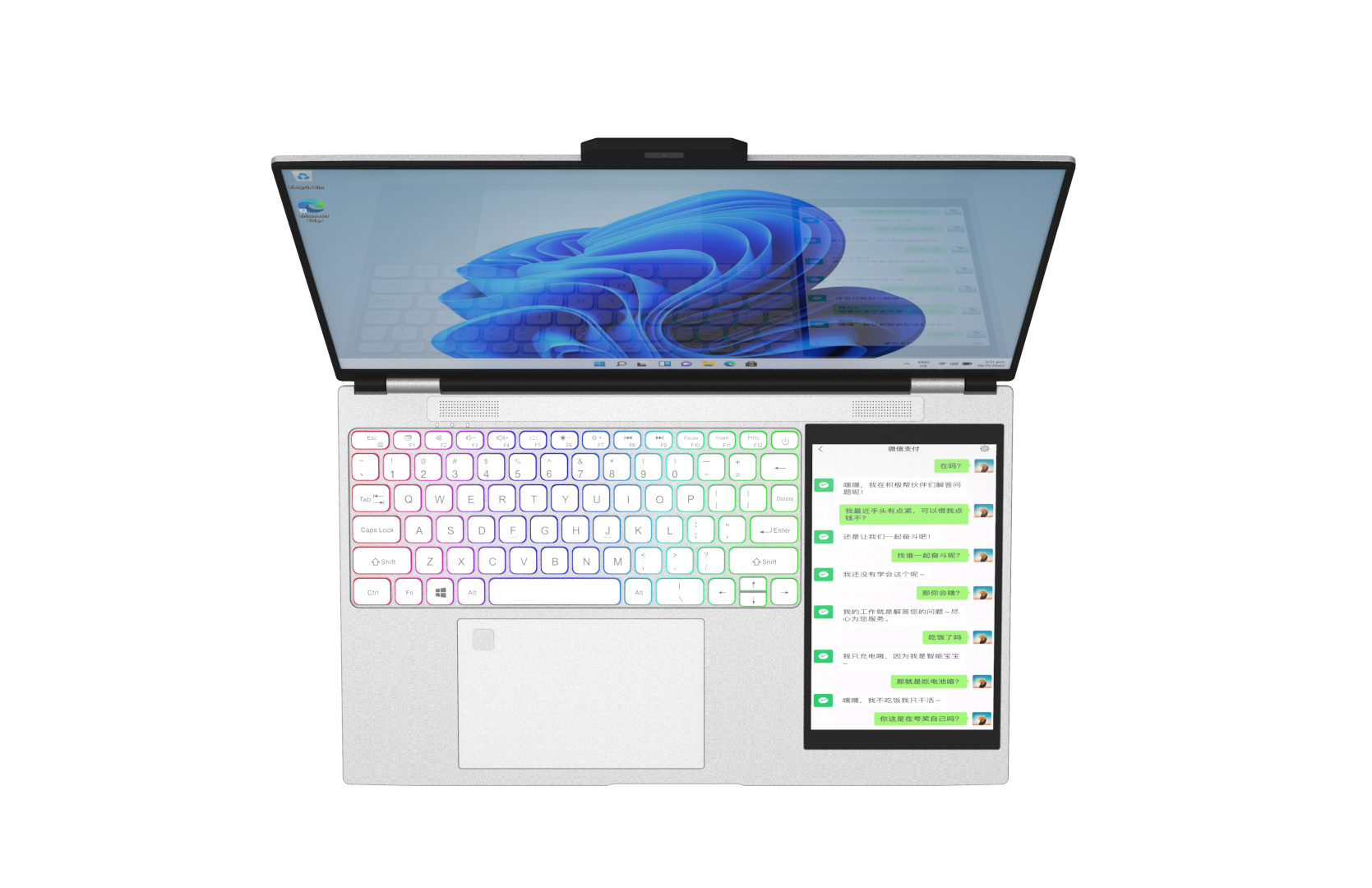 Buy Wholesale China Oem/odm Dual Display 15.6inch And 7inch Windows 11 ...