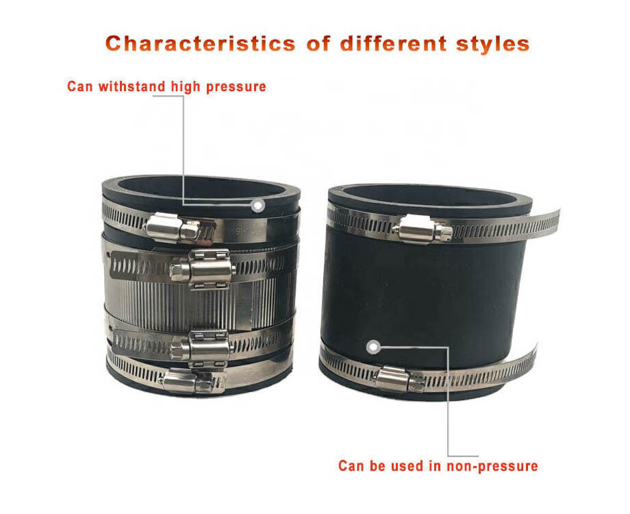 Tpe Body Epdm Rubber Pvc Pipe Soft Flexible Coupling With Stainless ...