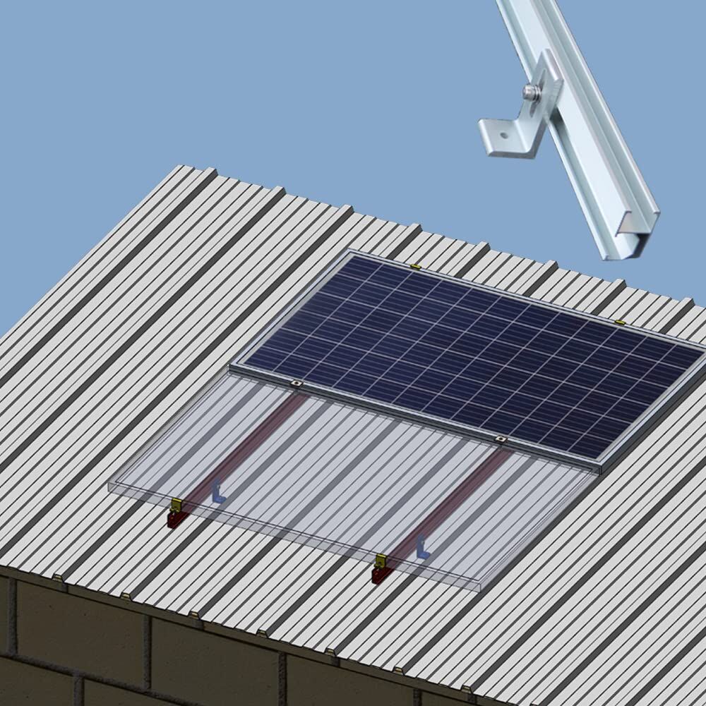 Solar Panel Mounting Braket Kit System For Sloped Pitched Tin Roof ...