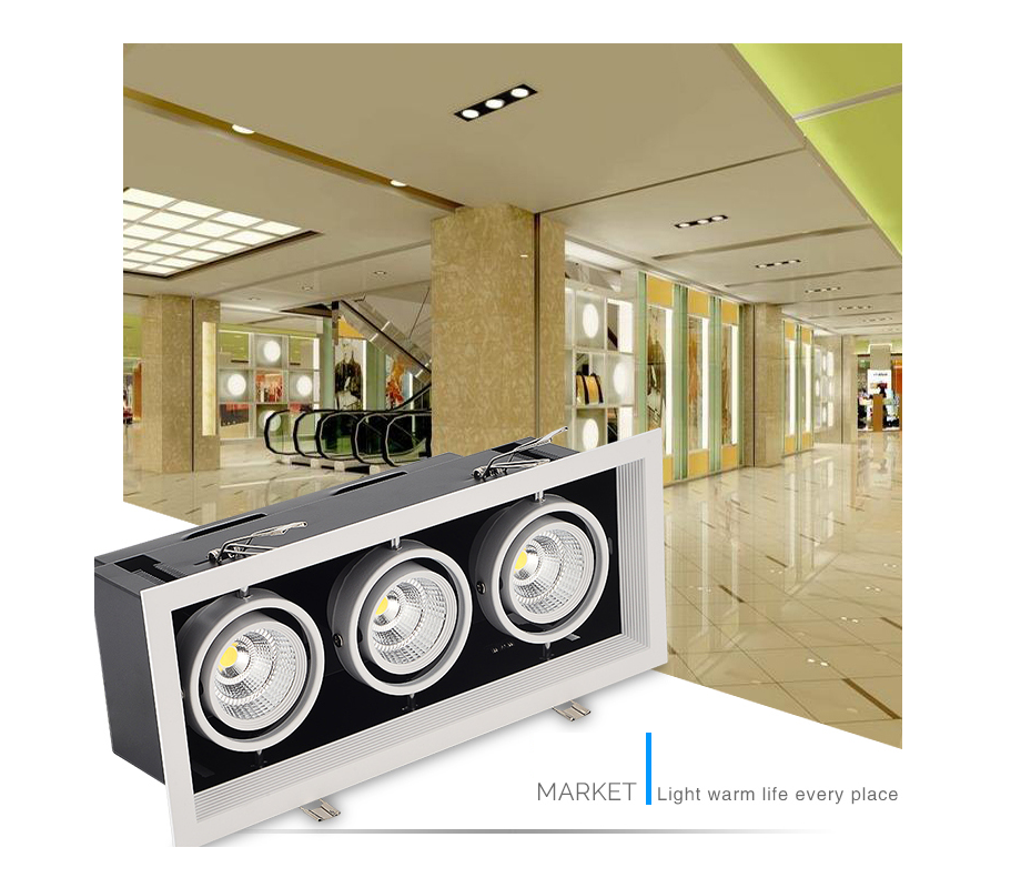 Buy Wholesale China Anti Glare Cob Recessed Led Downlight 3x15w 45w ...