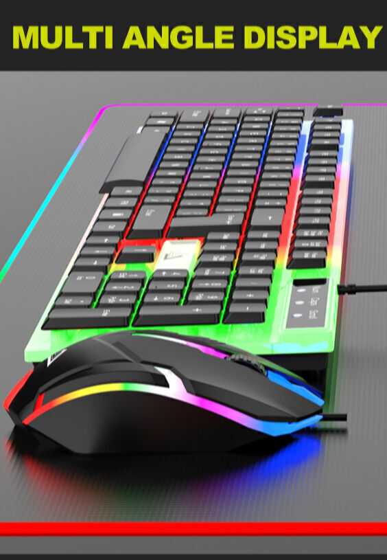 Factory Oem/ready-to-go Wired Gaming Keyboard And Mouse, Rainbow ...
