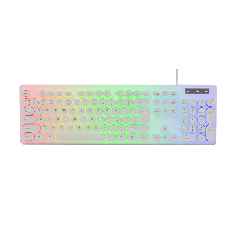 Usb Wired Gaming 104 Keys Led Backlit Rainbow Gaming Keyboard For Pc ...