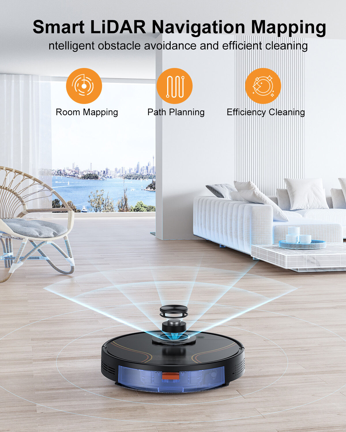 Buy Wholesale China Rainbow Design Lidar Navigation Robot Vacuum Cleaner For Home & Intelligent ...