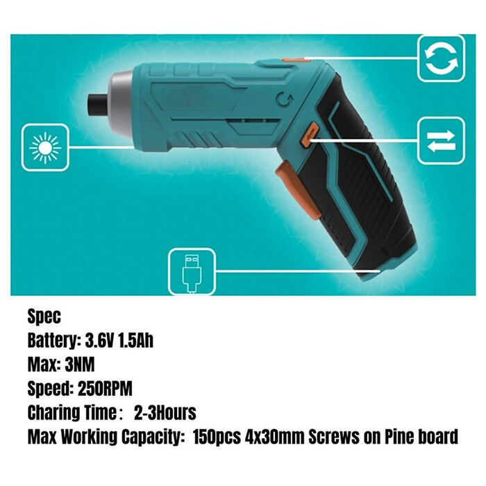 Mini Electric Screwdriver Small Portable Cordless Powered Screw Driver ...