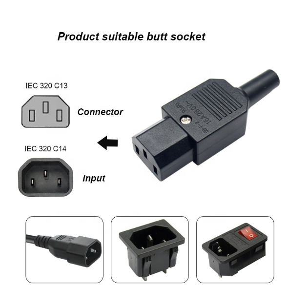 Buy China Wholesale Ac 250v 10a Iec 320 C13 Female Plug Power Adapter Connector & 3 Pin C13 C14 ...