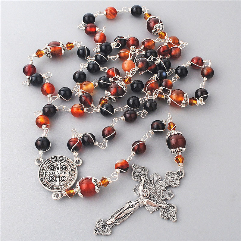Buy Wholesale China Custom 6mm Agate Stone Beads Catholic Rosary Chain ...