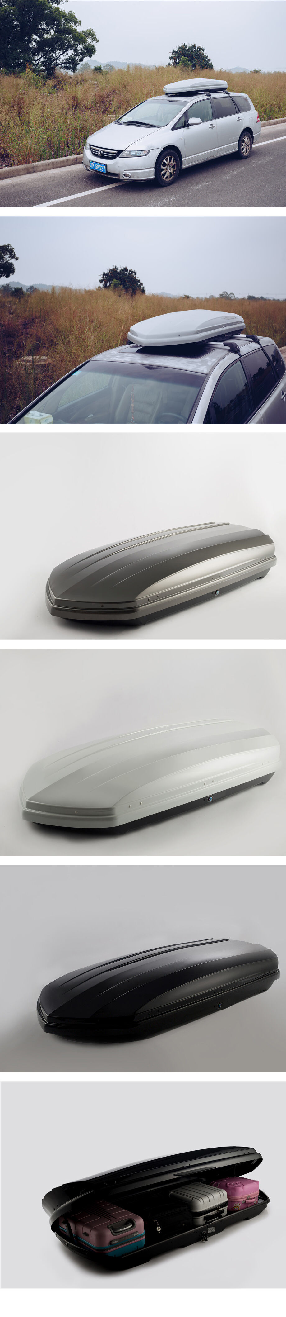 Dual Side Opening Abs Pc Car Roof Luggage Box 360l 390l 420l 450l Auto ...