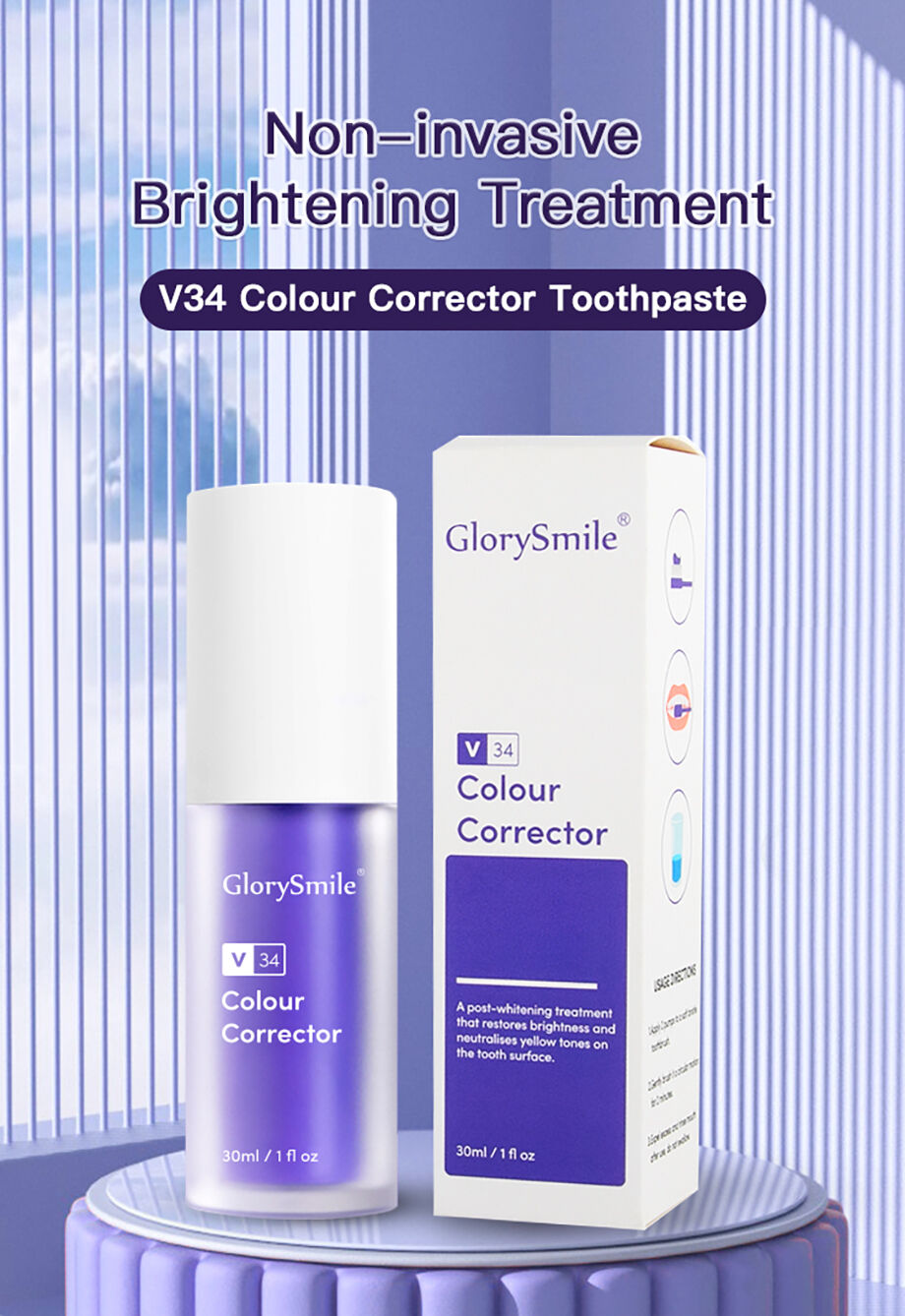 Buy Wholesale China Cheap V34 Colour Corrector Purple Toothpaste For ...