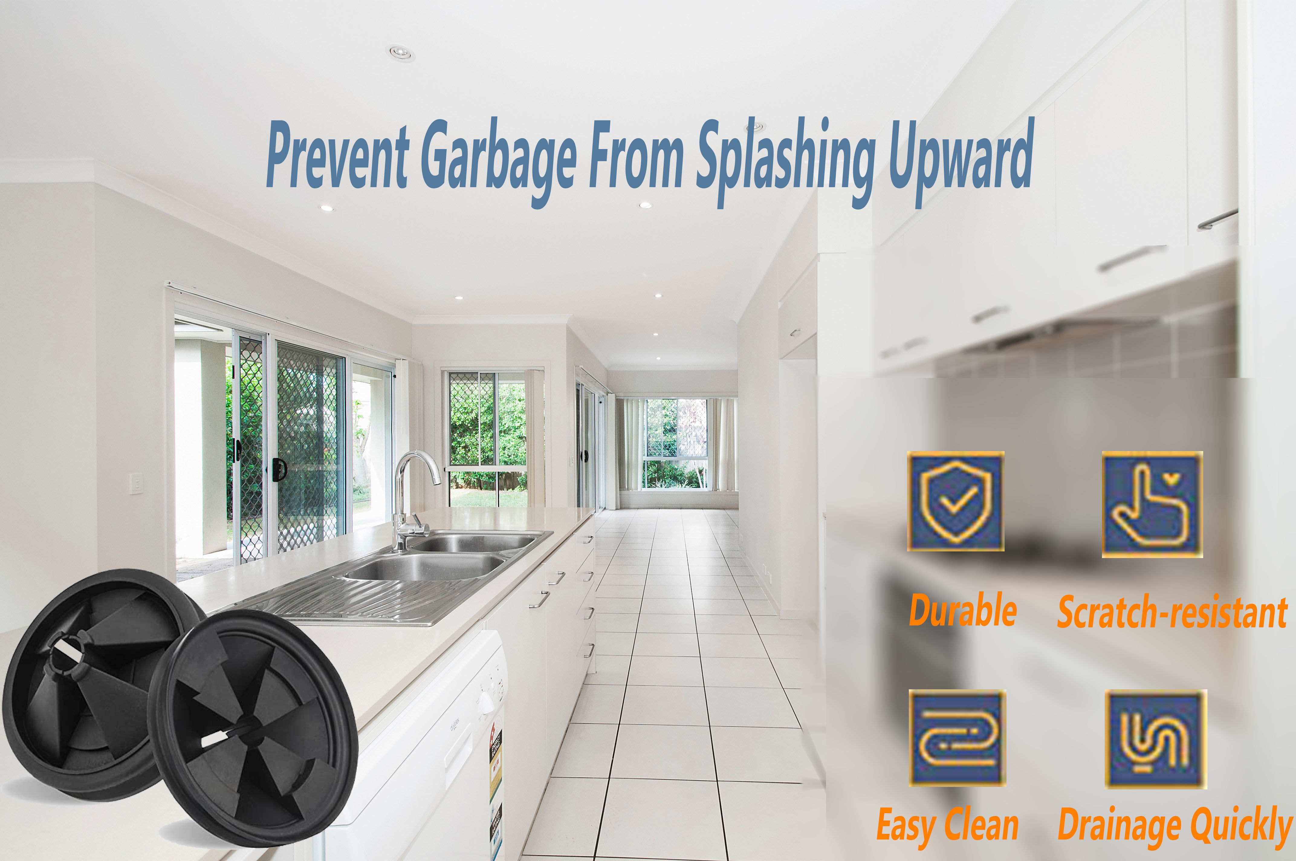 Sink Baffle Garbage Disposal Splash Guards Replacement For Drain Plugs ...