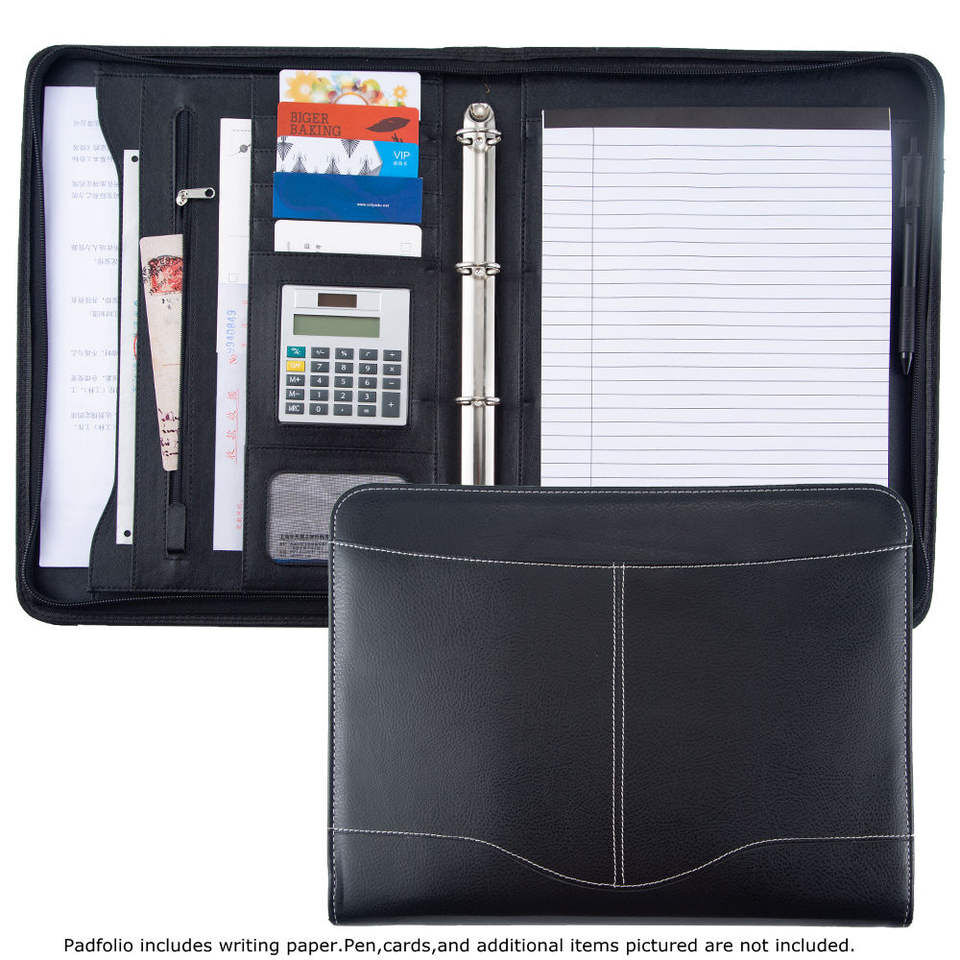 Buy Wholesale China Wholesale Zippered Padfolio Portfolio Folder ...
