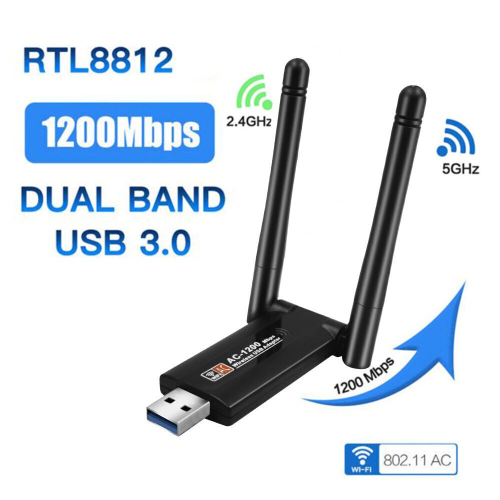 Buy Wholesale China 1200mbps Dual Band Usb Adapter With External 2 ...