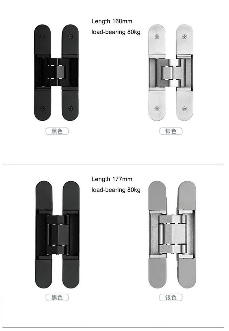 40kg/60kg/80kg Wooden Flush Doors Invisible Hinge 180 Degree Zinc Alloy ...