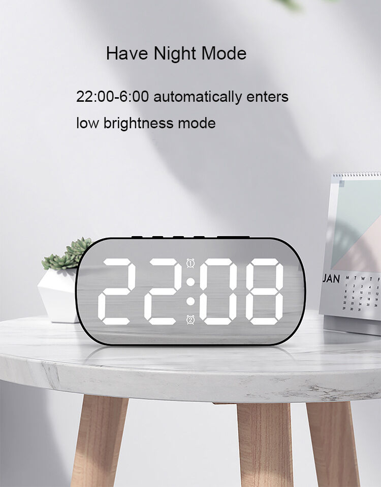 New Arrival Brightness Adjustable Display Temperature Date Time Bedside ...