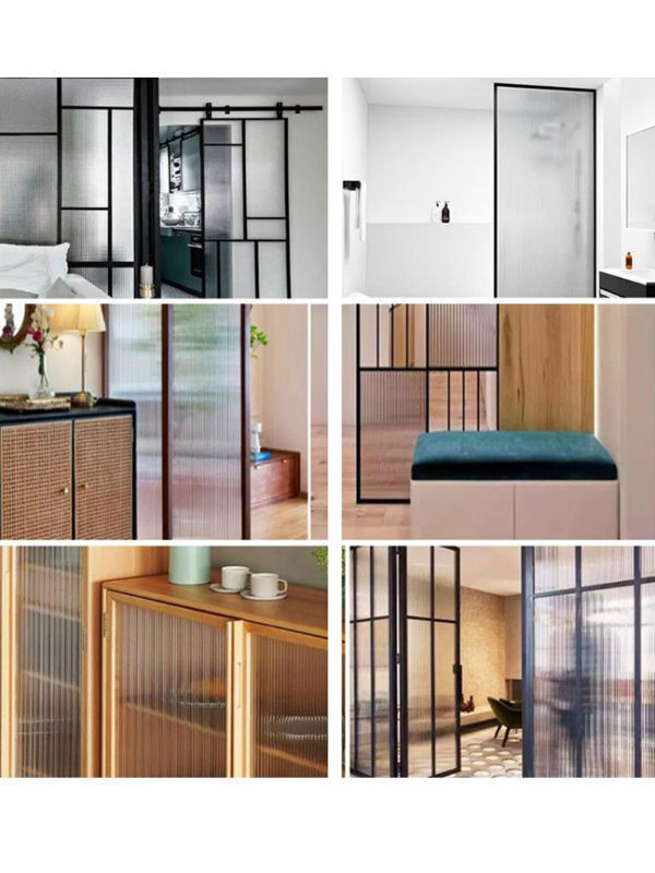 Factory Direct 5mm-8mm Thickness Reeded Patterned Float Glass Textured ...