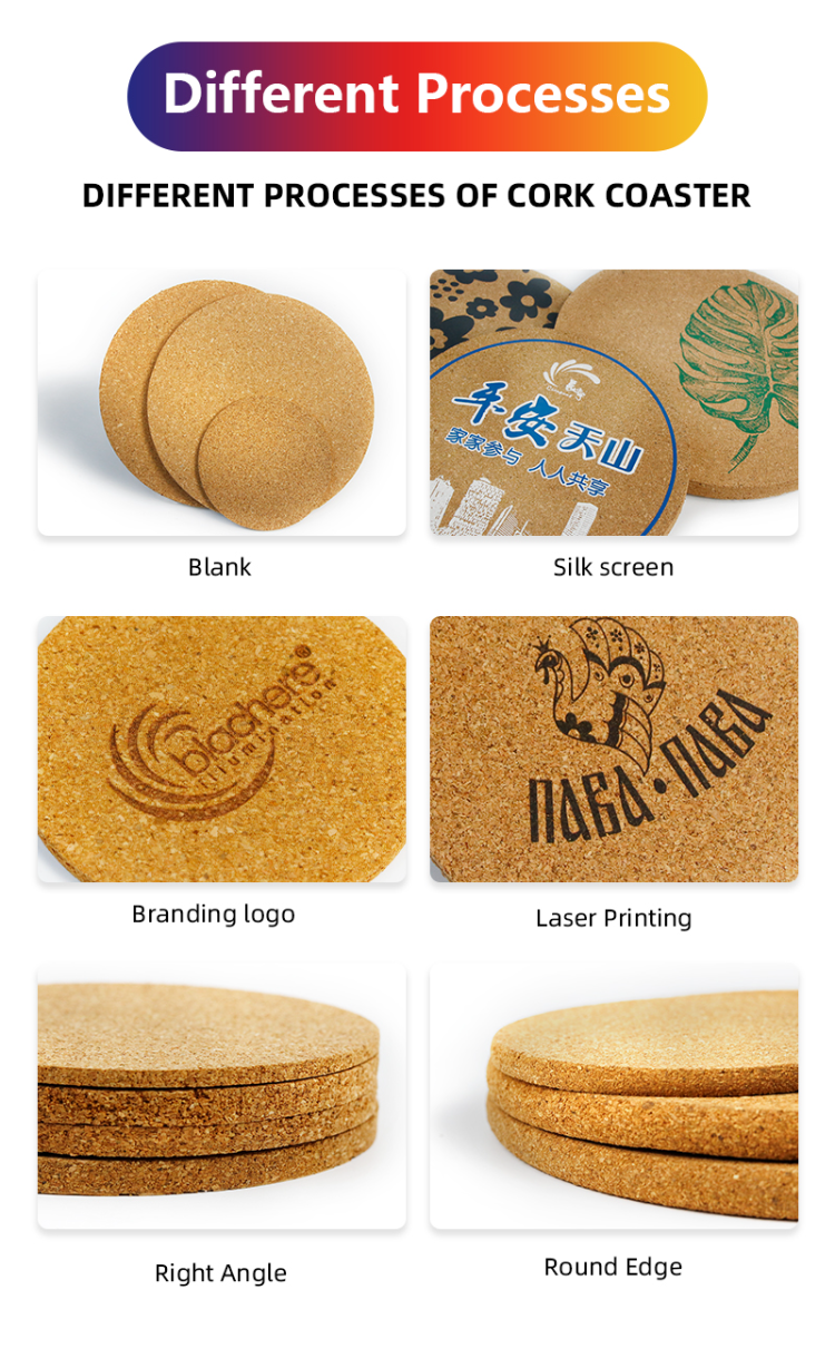 Buy Wholesale China Custom Printing Cork Coasters With Metal Holder Set ...