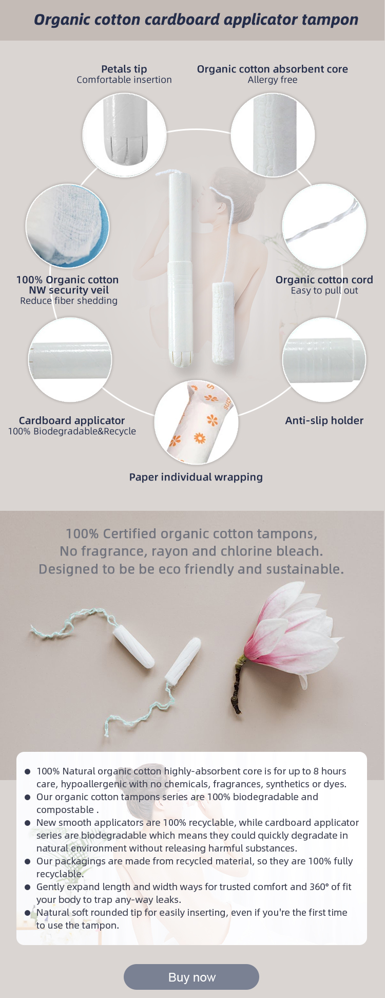 Buy Wholesale China Eco Friendly Wholesale Women 100% Cotton Hygiene ...